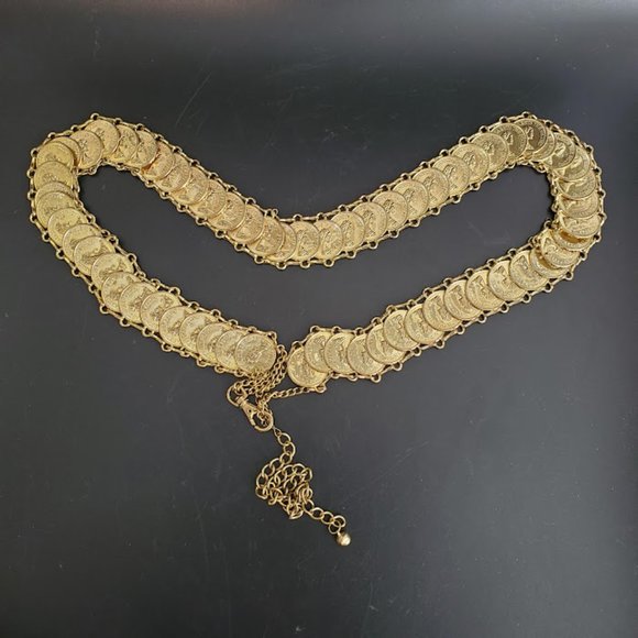 Regina | Accessories | Regina Elizabeth Ii Gold Coin Chain Belt 967 ...